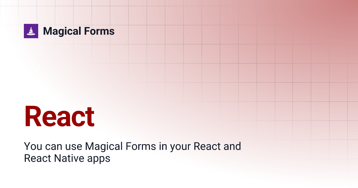 React | Magical Forms